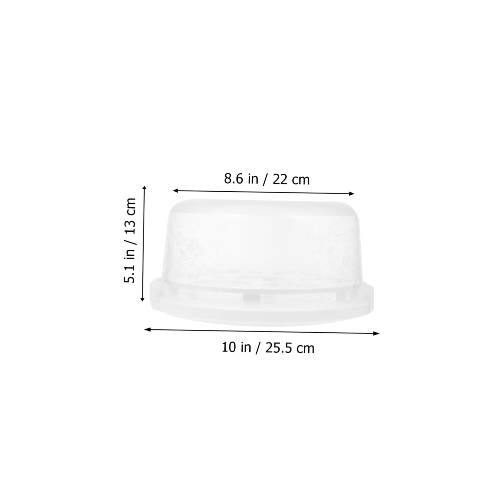 Mobestech 2 Sets Portable Cake Box Cake Storage Case Transparent Cake Case