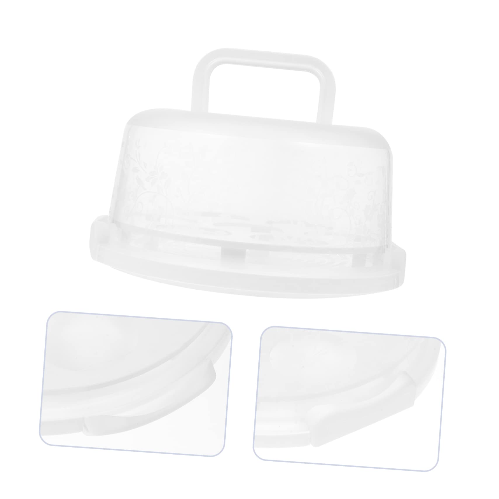 Mobestech 2 Sets Portable Cake Box Cake Storage Case Transparent Cake Case