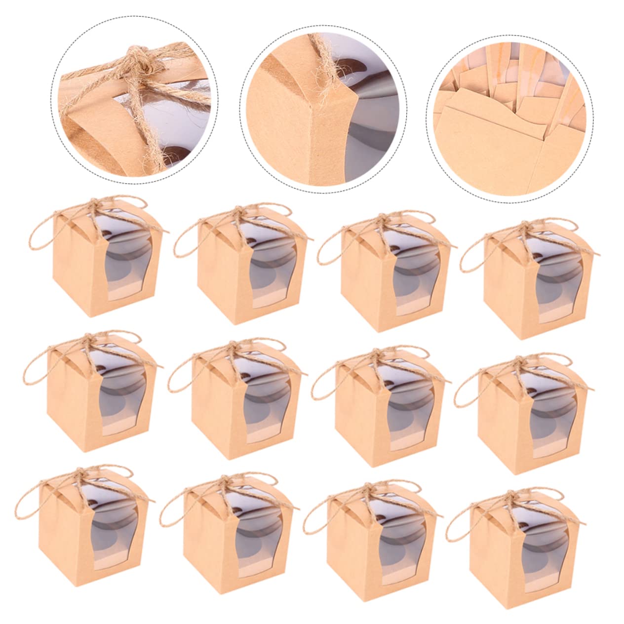 SOLUSTRE 48 Pcs Cake Box Cake Packing Boxes Cake Case Decorative Boxes Paper Bakery Boxes Cake Packaging Boxes Cookie Boxes Cake Holder Dessert Packaging Boxes Pastries Boxes