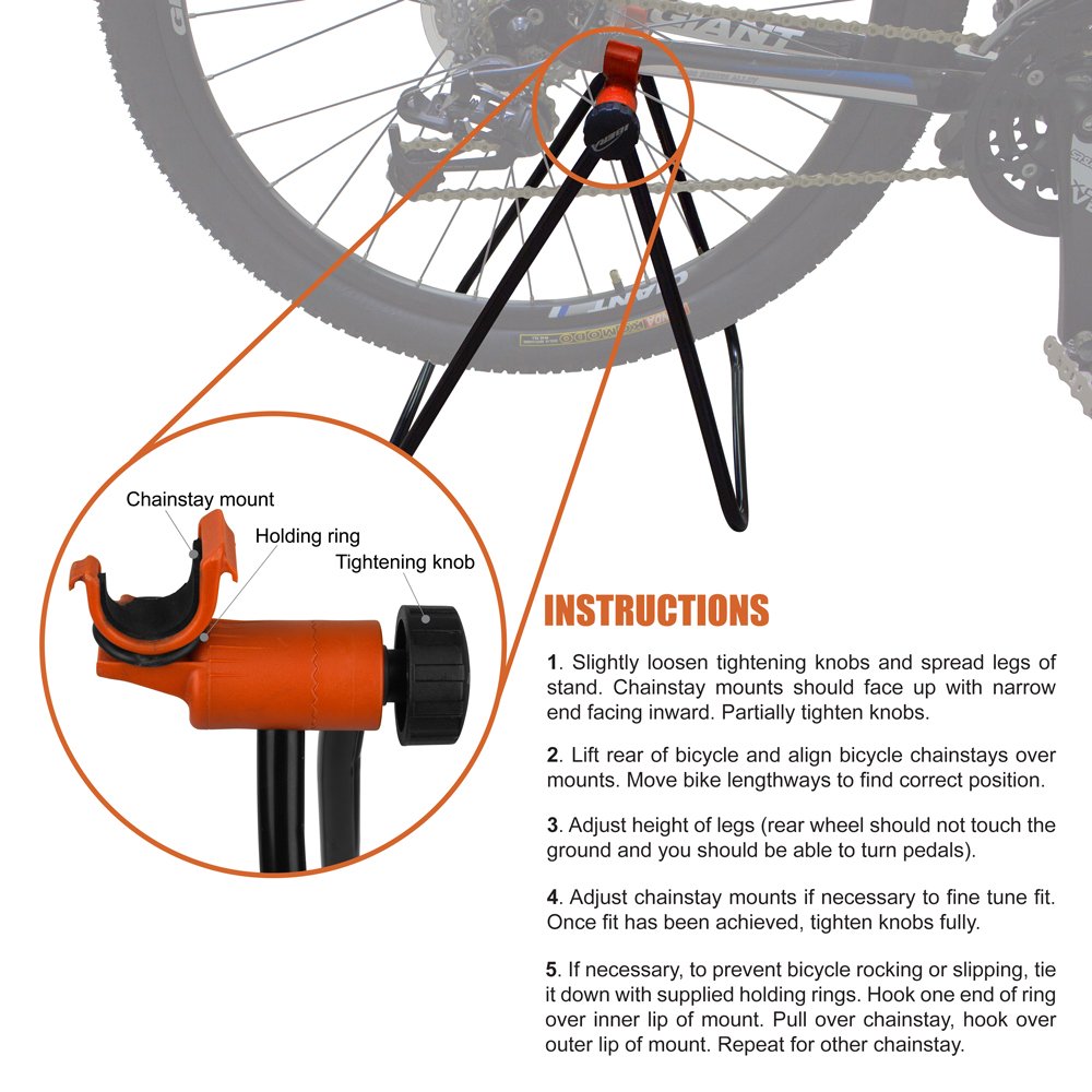 Ibera Easy Utility Bicycle Stand, Adjustable Height, Foldable Mechanic Repair Rack Bike Stand For Bicycle Storage