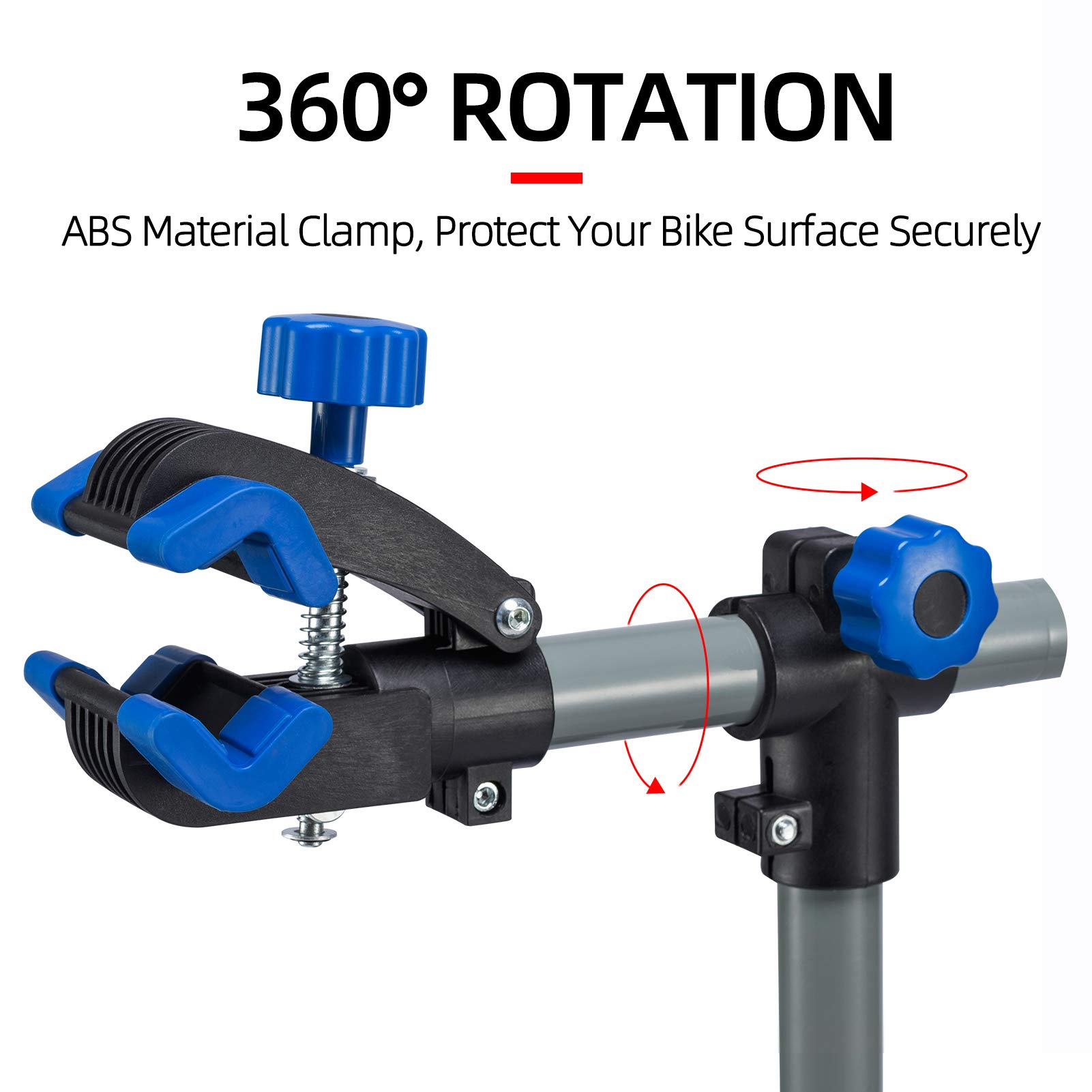 ROCKBROS Bike Repair Stand Bicycle Maintenance Rack Bike Stand for Maintenance Height Adjustable Foldable Bike Repair Mechanic Stand with Tool Tray for Mountain Road Bikes