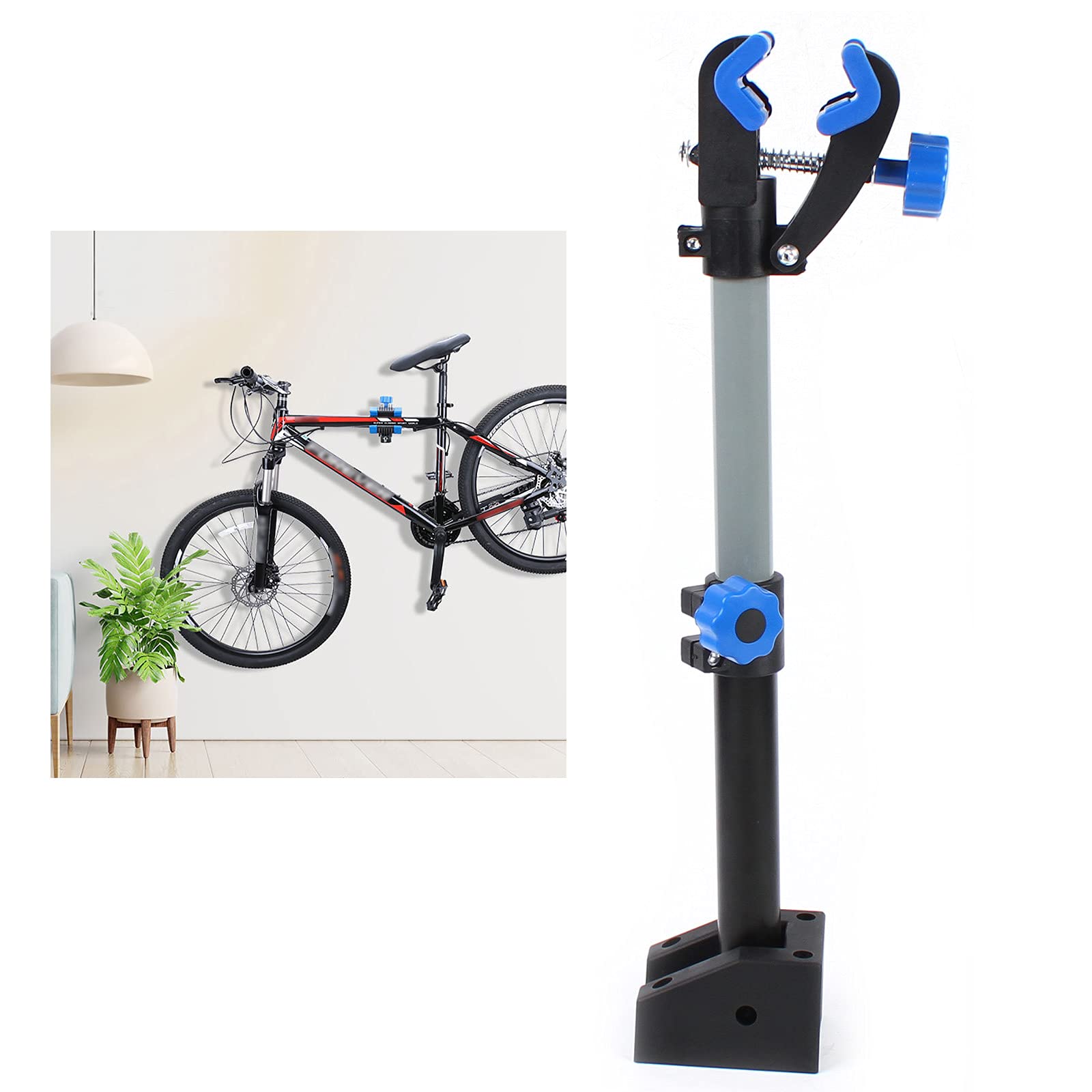 YIYIBYUS Bike Repair Stand, Foldable Wall Mount Bike Repair Stand Holder Storage Rack Bicycle Clamp Stand