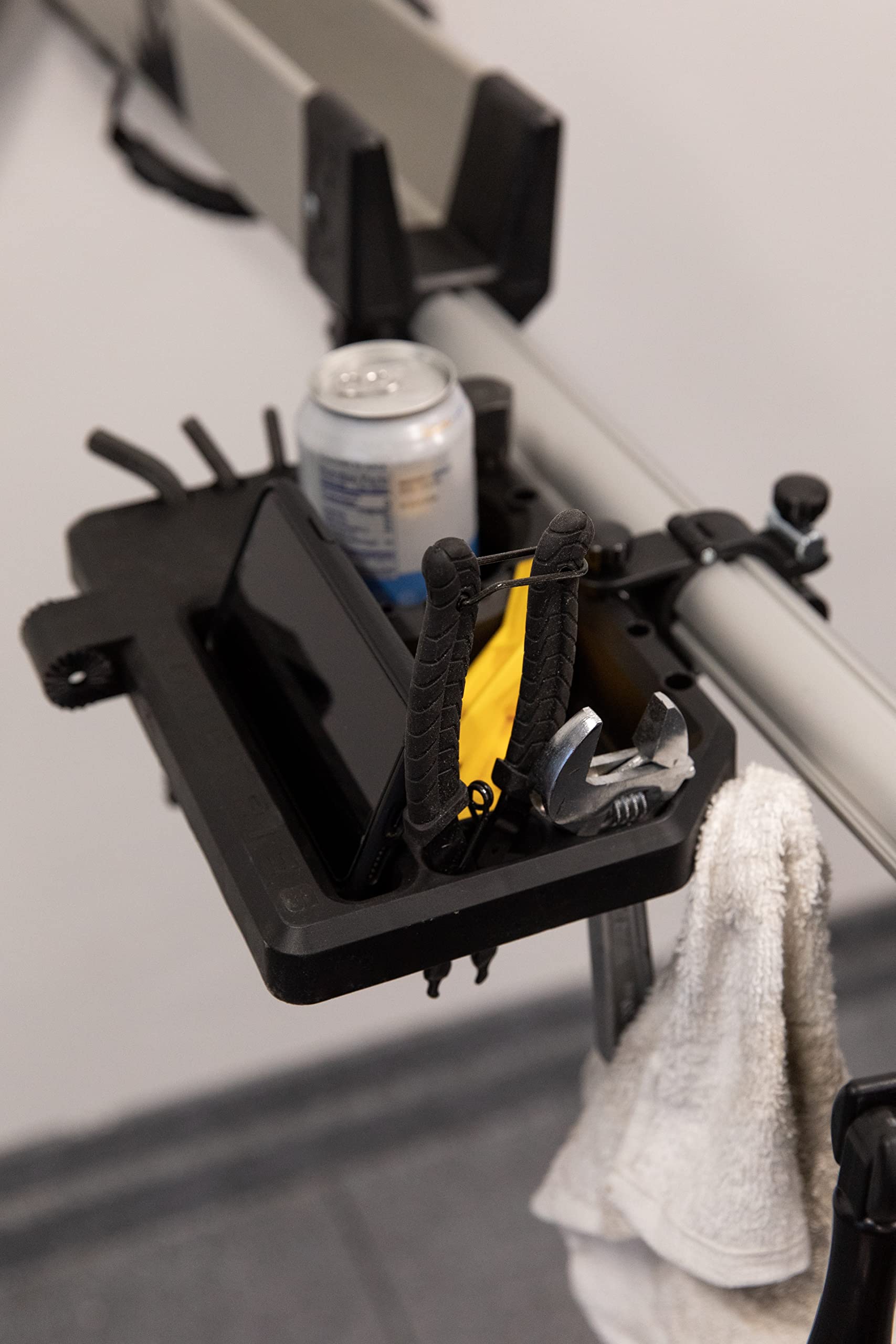 Tilt Industries Tool Tray - Universal Fit Bicycle Repair Stand Tool Tray, Adjustable Work Tray - Attaches to Any Repair Stand