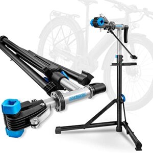 e bike repair stand (max 100 lbs) - heavy duty portable bicycle stand mechanics workstand, great for maintenance of heavy e bike, mountain bike and road bike