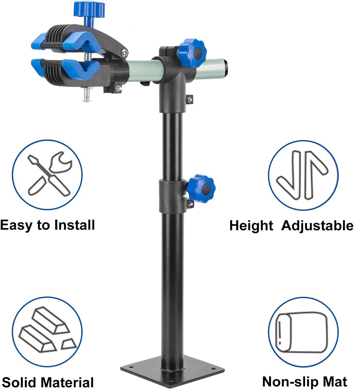 Clothink Bike Repair Stand Wall Mount Height Adjustable, Bicycle Maintenance Workstand Repair Rack for Mountain Road Bikes