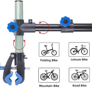 Clothink Bike Repair Stand Wall Mount Height Adjustable, Bicycle Maintenance Workstand Repair Rack for Mountain Road Bikes