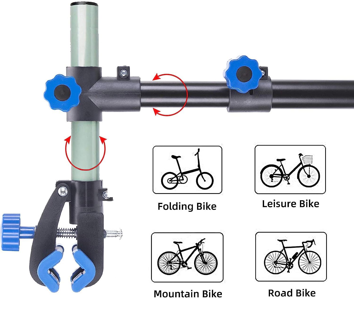 Clothink Bike Repair Stand Wall Mount Height Adjustable, Bicycle Maintenance Workstand Repair Rack for Mountain Road Bikes