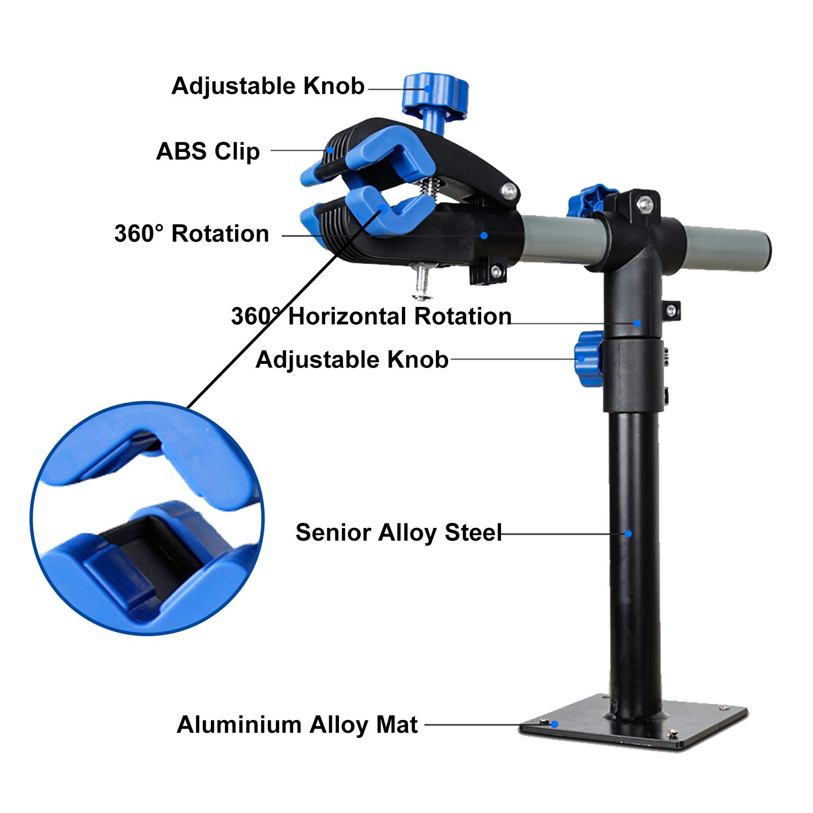 Clothink Bike Repair Stand Wall Mount Height Adjustable, Bicycle Maintenance Workstand Repair Rack for Mountain Road Bikes