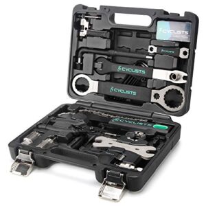 23 piece bike tool kit - bicycle repair tool box compatible - mountain/road bike maintenance tool set with storage case