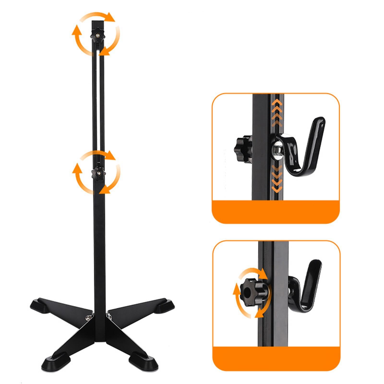 DYNWAVE Bicycle Repair Stand Bikes Work Stand Height Adjustment Portable Strong Load Bearing Sturdy Mounting Stand Washing Stand for Mountain Bike, Black