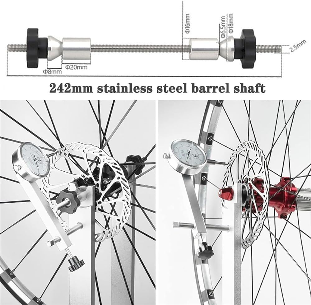 Bicycle Wheel Truing Stand, Wheel Tuning Repair Tool, Bicycle Wheel Repair Truing Bearing Stand, Bike Hub Maintenance Repair Platform for 10"-29" Wheels