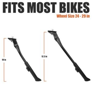 BV Adjustable Bicycle Bike Kickstand with Concealed Spring-Loaded Latch, for 24-29 Inch Bicycles