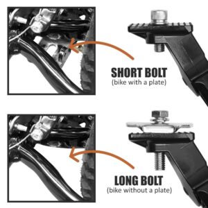 BV Adjustable Bicycle Bike Kickstand with Concealed Spring-Loaded Latch, for 24-29 Inch Bicycles