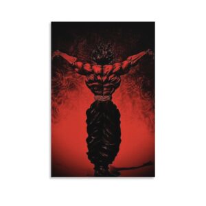 baki the grappler anime posters tv animation hanma yujiro cool art posters canvas wall art prints for wall decor room decor bedroom decor gifts posters 08x12inch(20x30cm) unframe-style