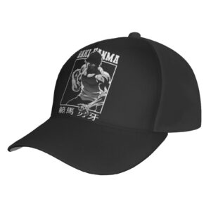 anime baki the grappler baki hanma baseball cap unisex adjustable casual chapeau outdoor sports caps black