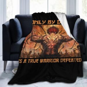 anime baki the grappler flannel blanket comfortable fleece blankets for sofa chair bed home cars ornament 40"x30"