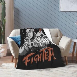 Anime Baki The Grappler Flannel Blanket Comfortable Fleece Blankets for Sofa Chair Bed Home Cars Ornament 80"X60"