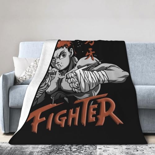 Anime Baki The Grappler Flannel Blanket Comfortable Fleece Blankets for Sofa Chair Bed Home Cars Ornament 80"X60"