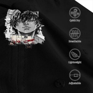 Anime Baki The Grappler Baki Hanma Baseball Cap Unisex Adjustable Casual Chapeau Outdoor Sports Caps Black