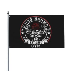 anime baki the grappler yujiro hanma flag fashion garden flags for outdoor indoor decoration house party 3x5ft