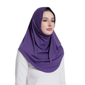 Modest Beauty One Piece Muslim Hijabs for Women Girls Hijab Scarves Soft Solid Color