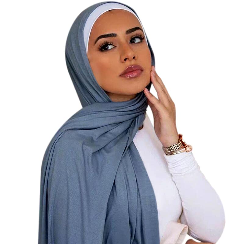 ANKOMINA Women Soft Cotton Muslim Jersey Hijab Head Wrap Scarves Fashion Long Scarf Shawls