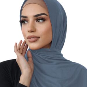 ANKOMINA Women Soft Cotton Muslim Jersey Hijab Head Wrap Scarves Fashion Long Scarf Shawls