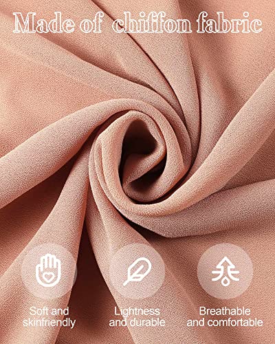 Wesiti 12 Pcs Women Chiffon Silk Scarf Shawl Wrap Soft Lightweight Solid Color Chiffon Hijab Scarf Long Fashion Scarves(Stylish Colors)