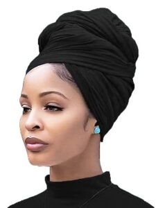 nonbongoy head wraps for black women stretch turban african headwraps scarf soft hijab hair wraps jersey head scarf for locs braids