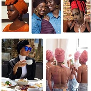 Nonbongoy Head Wraps for Black Women Stretch Turban African Headwraps Scarf Soft Hijab Hair Wraps Jersey Head Scarf for Locs Braids