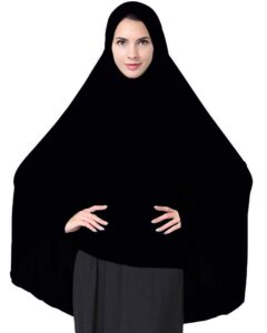 women's elegant modest muslim islamic ramadan soft lightweight jersey hijab long scarf, black, m