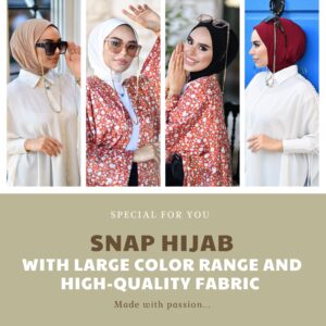 para life Snap Hijab-Turbans For Women-Hijab For Women|Hair Wraps-Head Wraps For Women|Hijab Undercap-Caps-Instant Hijab (Black)