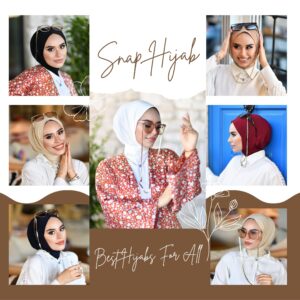 para life Snap Hijab-Turbans For Women-Hijab For Women|Hair Wraps-Head Wraps For Women|Hijab Undercap-Caps-Instant Hijab (Black)