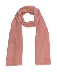 solid chiffon scarf/shawl/wrap/headscarf/hijab/veil for women - small size 55x150cm - salmon pink