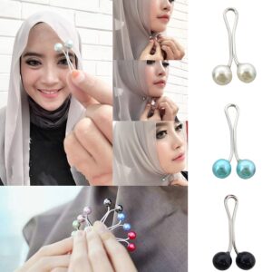 Honbay 12 PCS Cute Scarf Brooch Pin Headscarf Shawl Scarf Lady Muslim Scarf Hijab Clips (A)