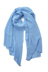 your smile for women lightweight breathable solid color soft chiffon long fashion scarves sunscreen shawls (baby blue)