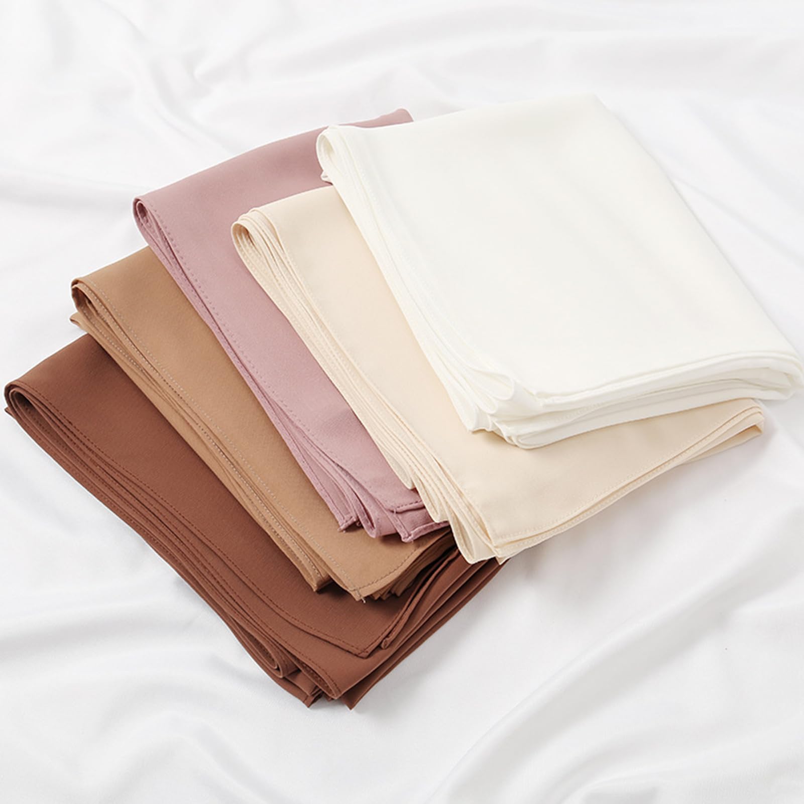 PeacePray Brown Matched Hijab and Undercap Set, Chiffon Muslim Head Scarf for Women, A Perfectly Decent Combination