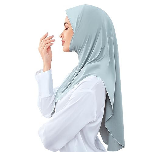 Jyana Modeqah Instant Hijab for Women - UPF50+ Sun Protection Rhinestone Hijab Scarf for Women,Stretch Lightweight Breathable