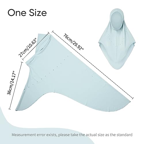 Jyana Modeqah Instant Hijab for Women - UPF50+ Sun Protection Rhinestone Hijab Scarf for Women,Stretch Lightweight Breathable