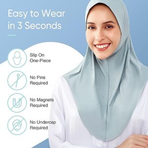 Jyana Modeqah Instant Hijab for Women - UPF50+ Sun Protection Rhinestone Hijab Scarf for Women,Stretch Lightweight Breathable