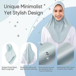 Jyana Modeqah Instant Hijab for Women - UPF50+ Sun Protection Rhinestone Hijab Scarf for Women,Stretch Lightweight Breathable