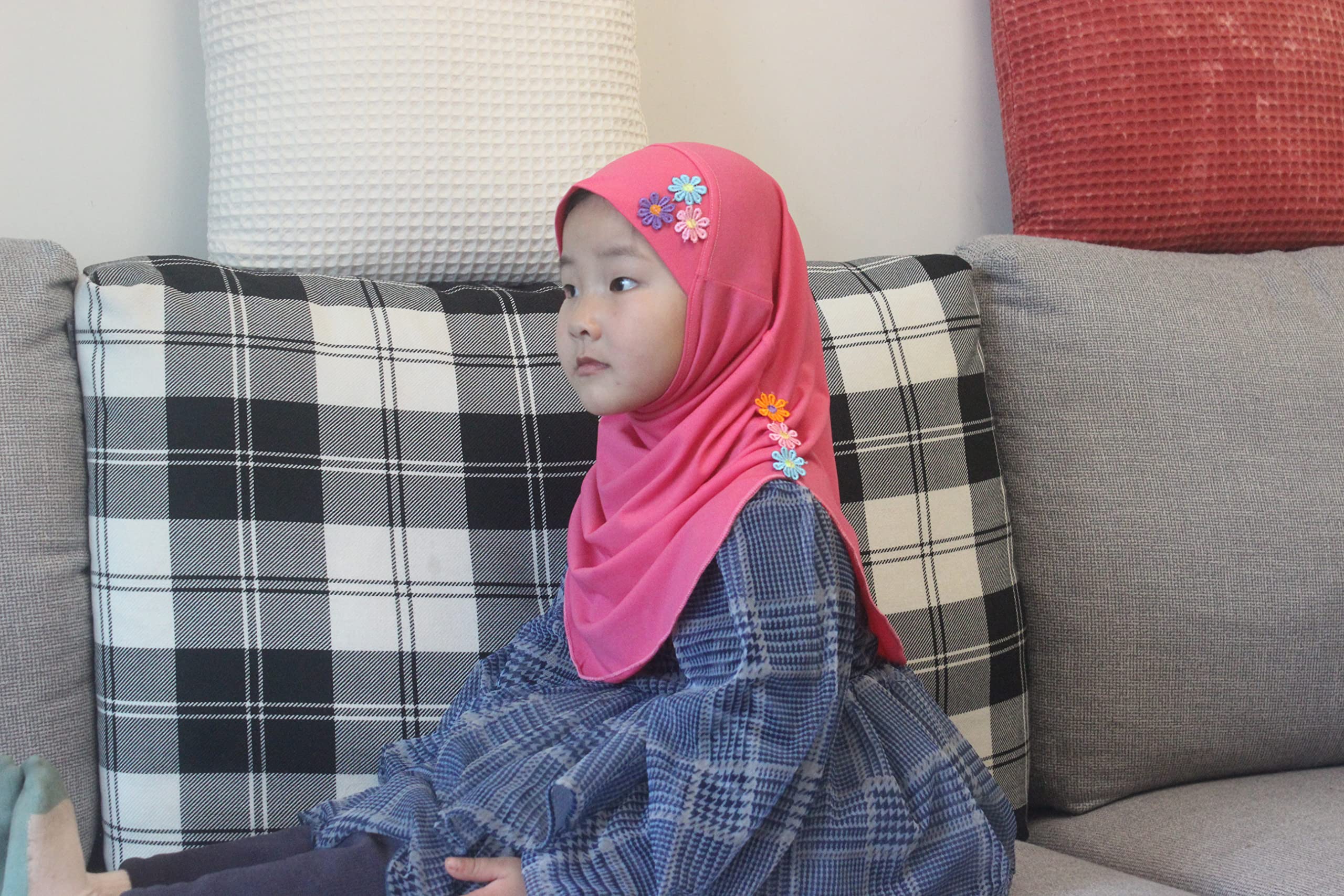 Modest Beauty Hijab Scarf Kids Girls Hijab Head Scarfs Flower Hijab for Baby