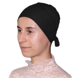 modefa firdevs luxury jersey islamic turkish hijab underscarf cap bonnet (black)