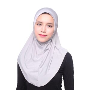 gladthink womens ice silk muslim hijab headscarf light gray