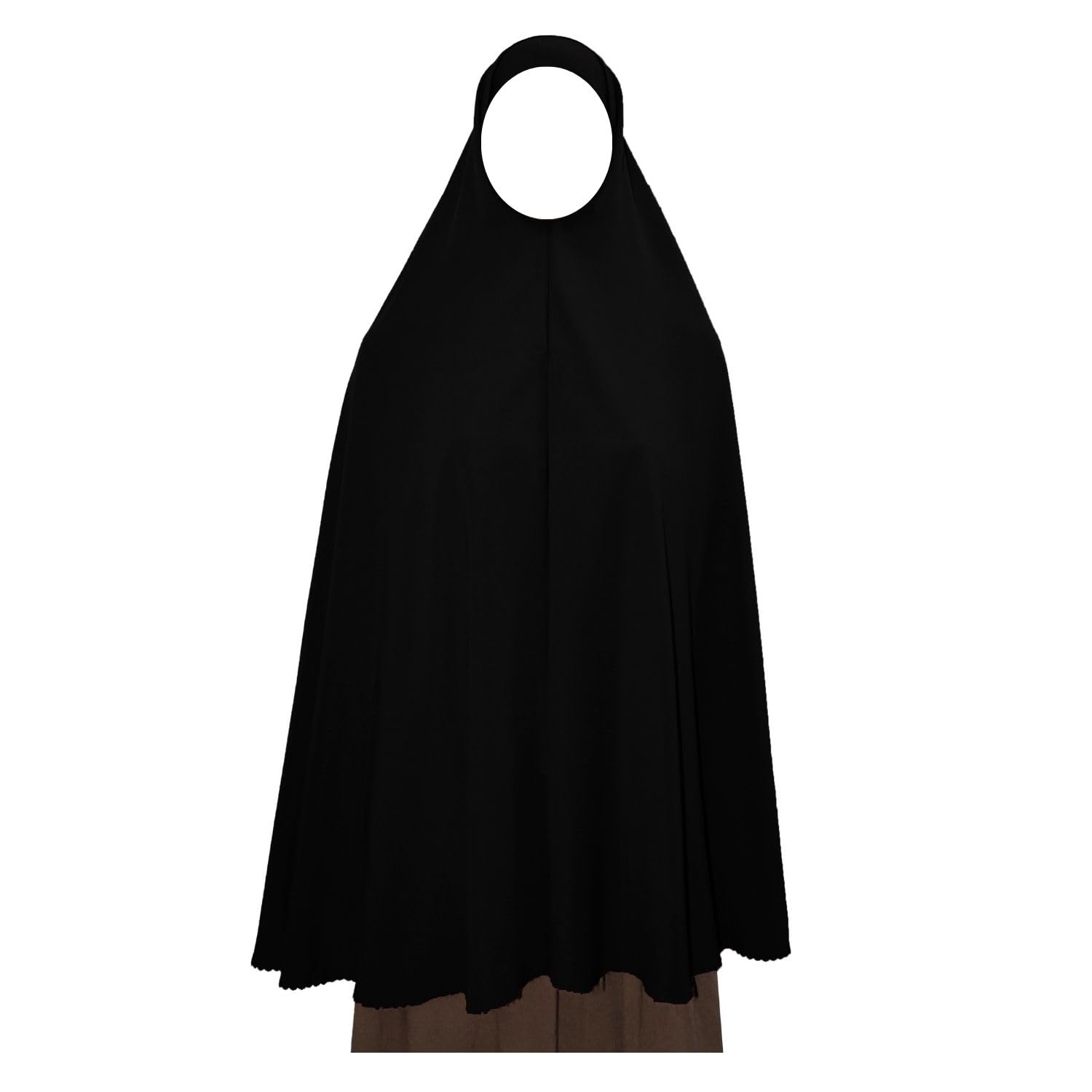 42" Black Extra Long Khimar Amira Hijab Abaya Niqab Burqa Veil Eid Islamic Modest Islam Face Cover Dress Clothing Muslim Women Abaya Jilbab Prayer Overhead