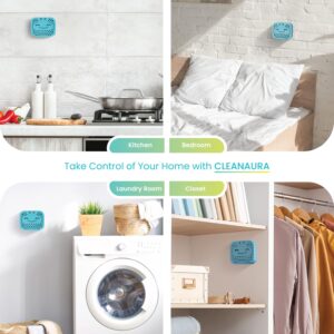 Home Zone Living CleanAura Deodorizing Filter Kit with Charcoal Filter Bag and Magnetic Sticker, Helps Eliminate Odor at Home