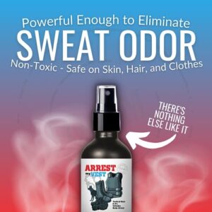 Arrest My Vest Military and Police Grade Odor Eliminating Spray for Body Armor Odor, Tactical Gear. Safe on K9's. Safe on All Ballistic Vests and Fabrics - New Night Shift Fragrance - 2 16 oz Bottles