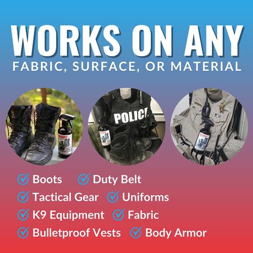 Arrest My Vest Military and Police Grade Odor Eliminating Spray for Body Armor Odor, Tactical Gear. Safe on K9's. Safe on All Ballistic Vests and Fabrics - New Night Shift Fragrance - 2 16 oz Bottles