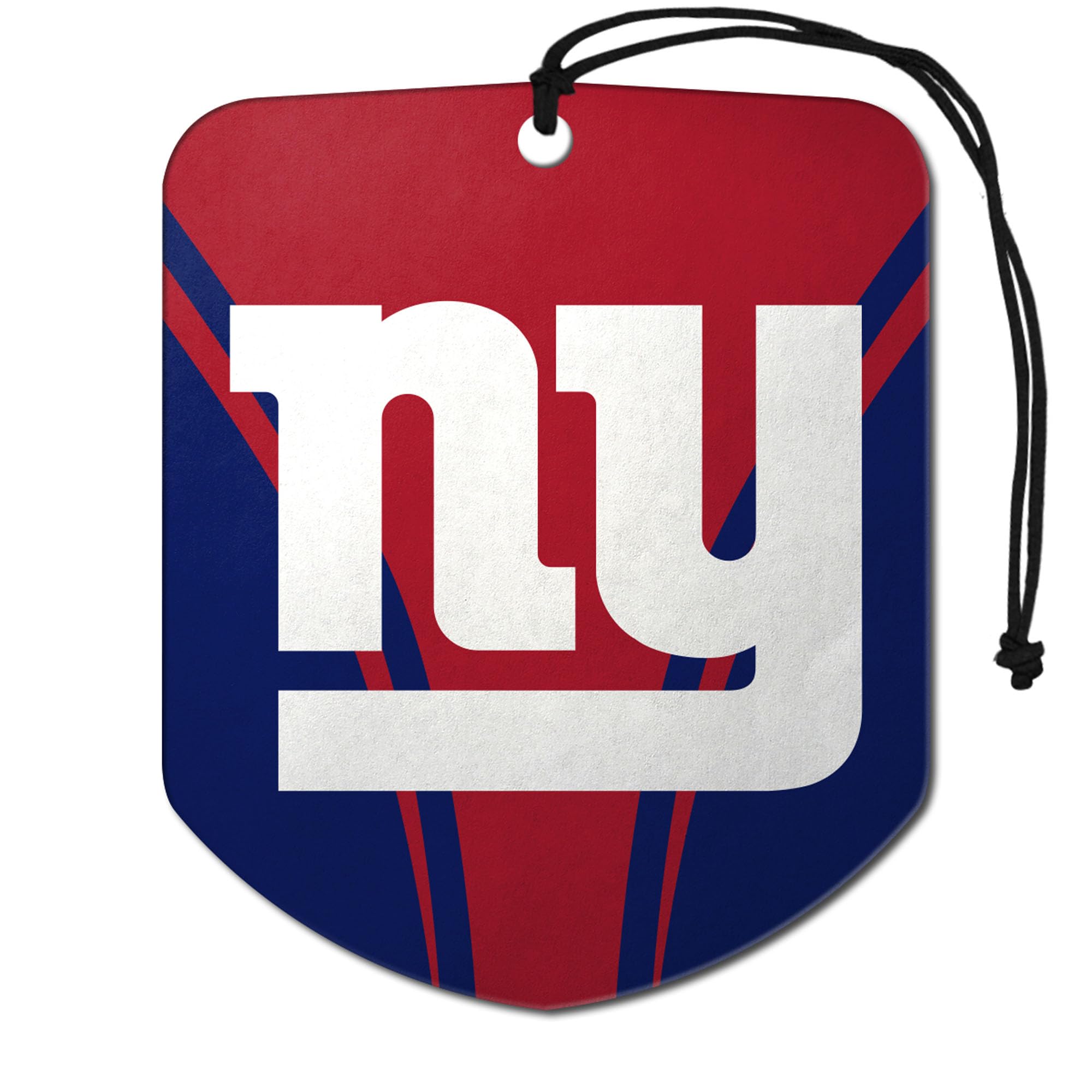 FANMATS 61579 NFL New York Giants Hanging Car Air Freshener, 2 Pack, Black Ice Scent, Odor Eliminator, Shield Design with Team Logo