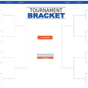 Copy King Reusable Dry Erase 32-Team Tournament Bracket Poster 24x36